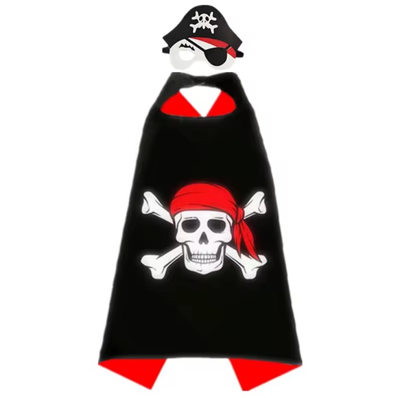 Costumes | Pirate Costume Set W Cape Mask New | Poshmark